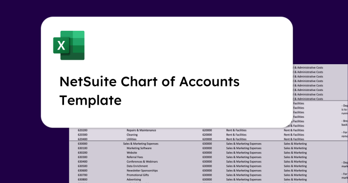 NetSuite Chart of Accounts Template | Numeric